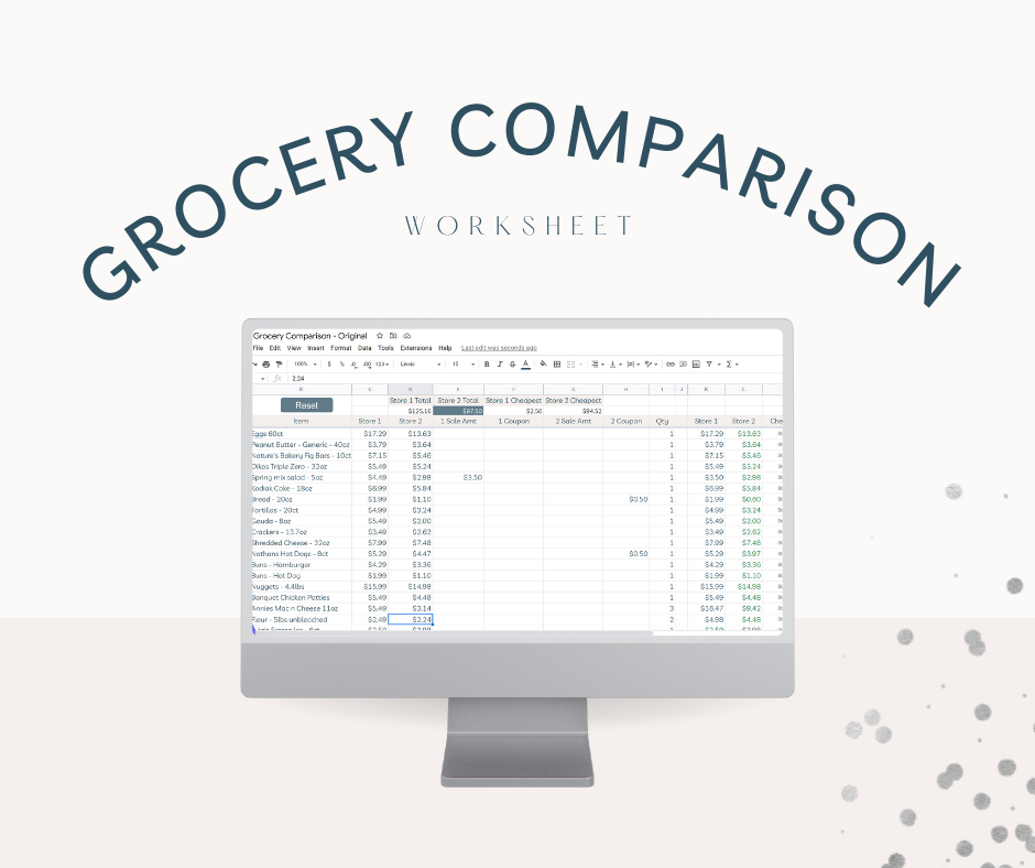 Grocery Comparison Sheet